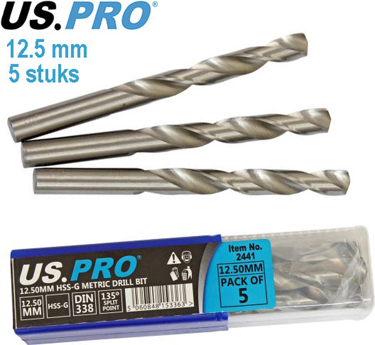 Metaal boren HSS-G 12.5 mm (5 stuks) | bol