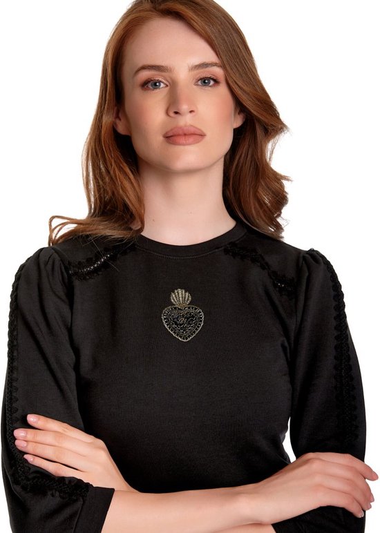 Vive Maria Korte jurk -M- Holy Heart Sweat Zwart | bol.com