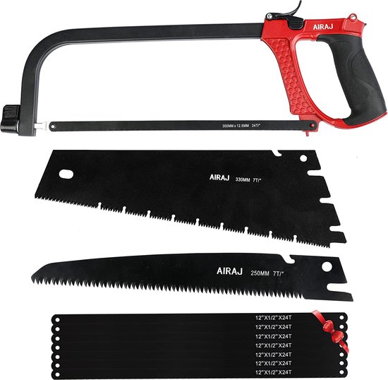 AIRAJ Metaalzaagset, 10 inch takkenzaag, 12 inch metaalzaag en 13 inch ...