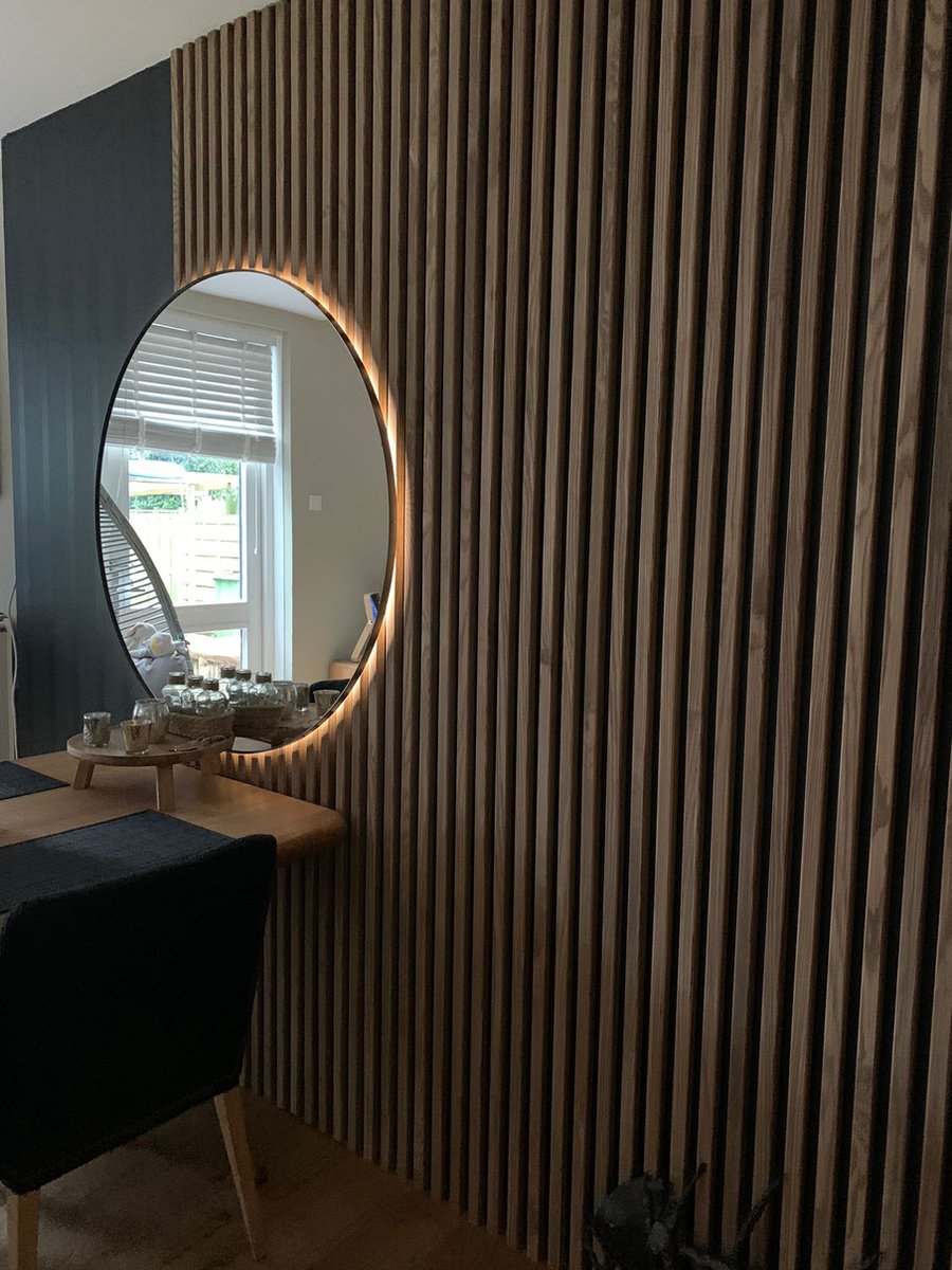 Akupanel Smoked akoestische wand panelen lattenwand met Vilt | bol.com