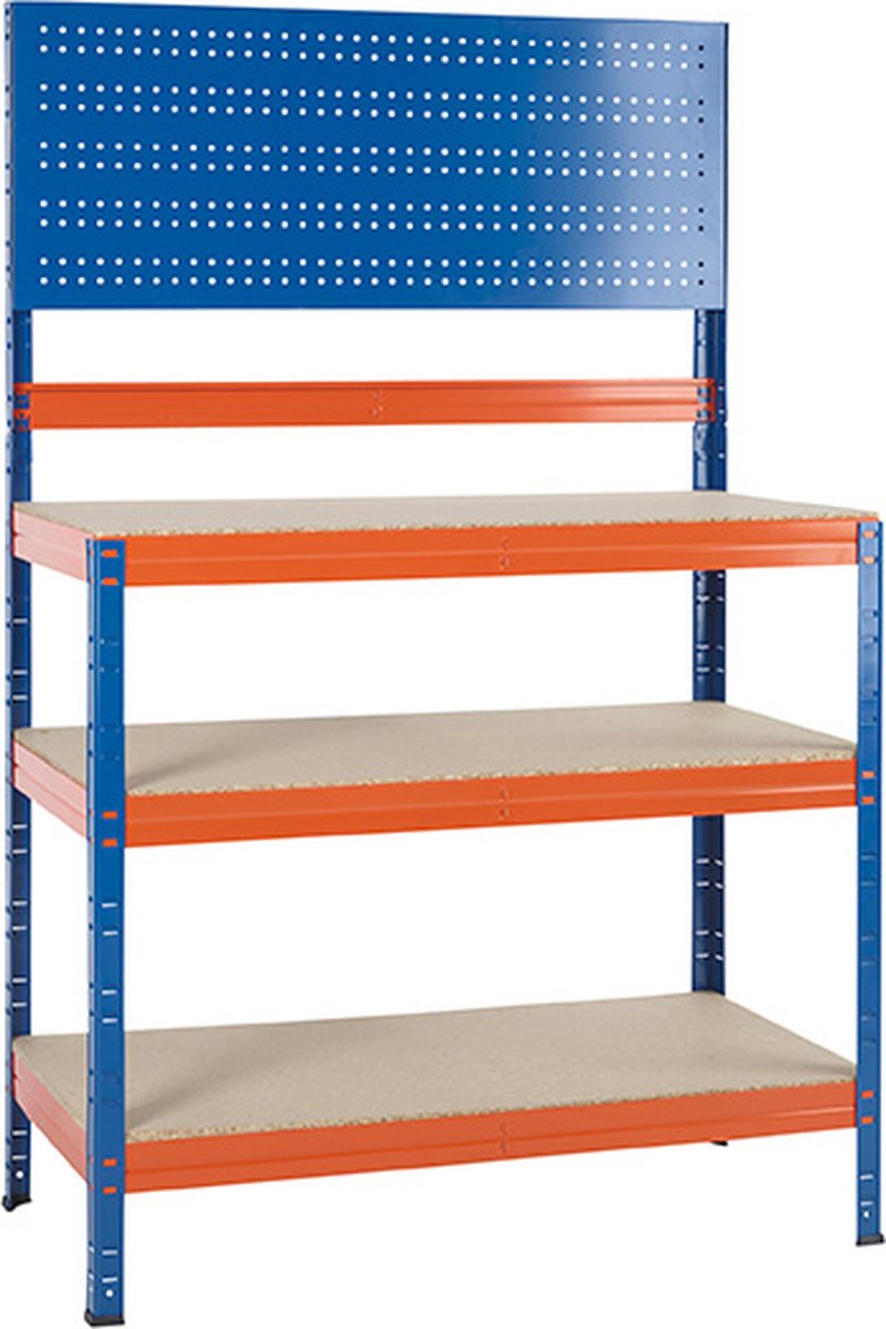 Practo Home - Etabli - Rack de stockage - rouge-bleu - 225 kg ...