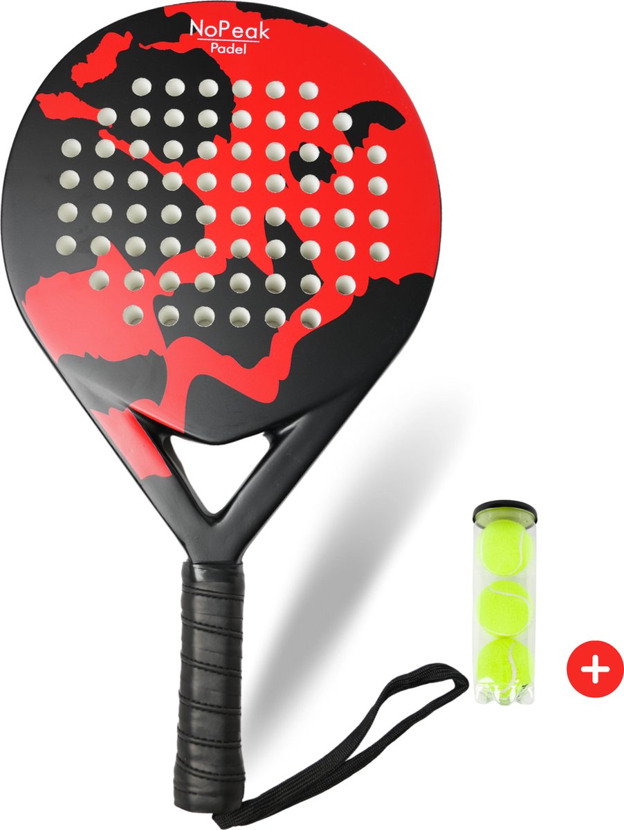 No Peak Padel racket Rood – Padel - Inclusief Padel tas en Padel ballen ...