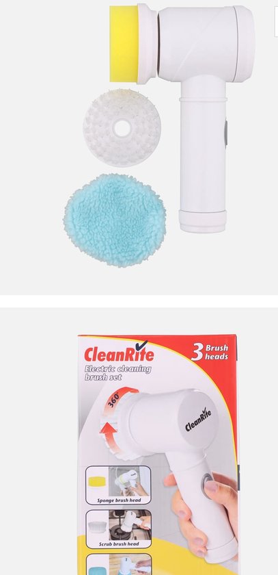 CleanRite 3-in-1 elektrische reinigingsborstel | bol