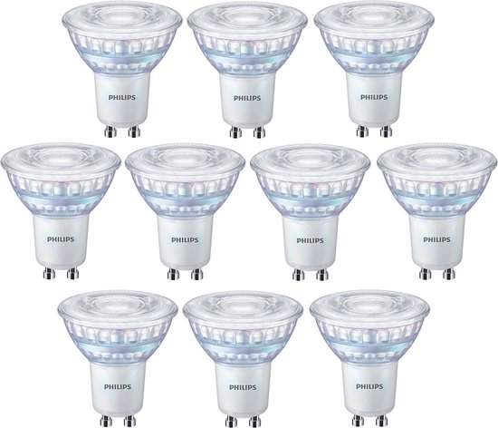 10 stuks Philips LED GU10 4W/830 36º 345lm Dimbaar Ø5cm | bol.com