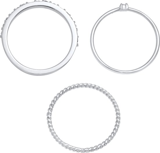 Elli Dames Ring Dames Stapel Set Modern Eenzaam Gedraaid Trend Bont met ...