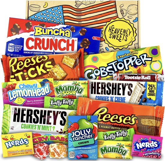 Heavenly Sweets Coffret cadeau American Snoep Party 120 pièces ...