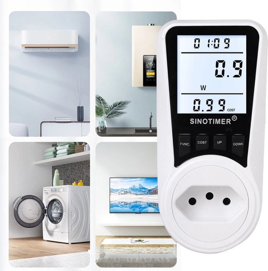 Techmex - SinoMeter - Energiemeter met stopcontact - Energiebesparing ...
