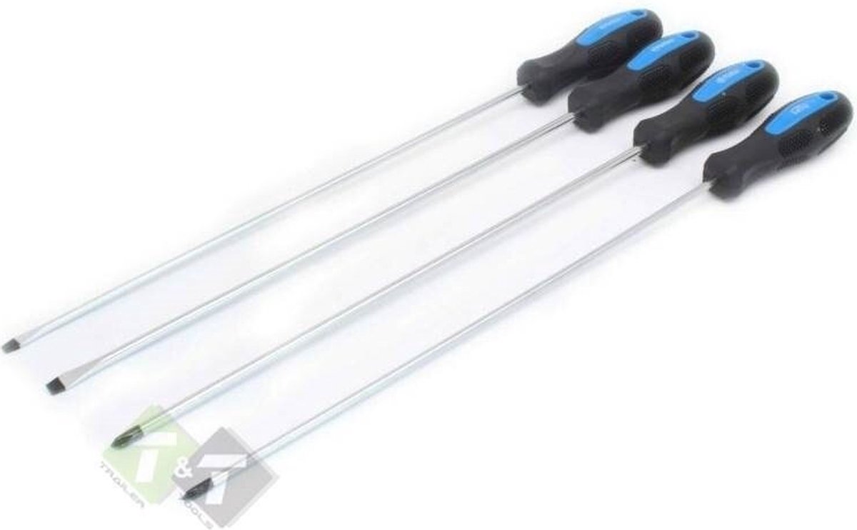 Satra extra lange schroevendraaier set 4 dlg 450mm lang | bol.com