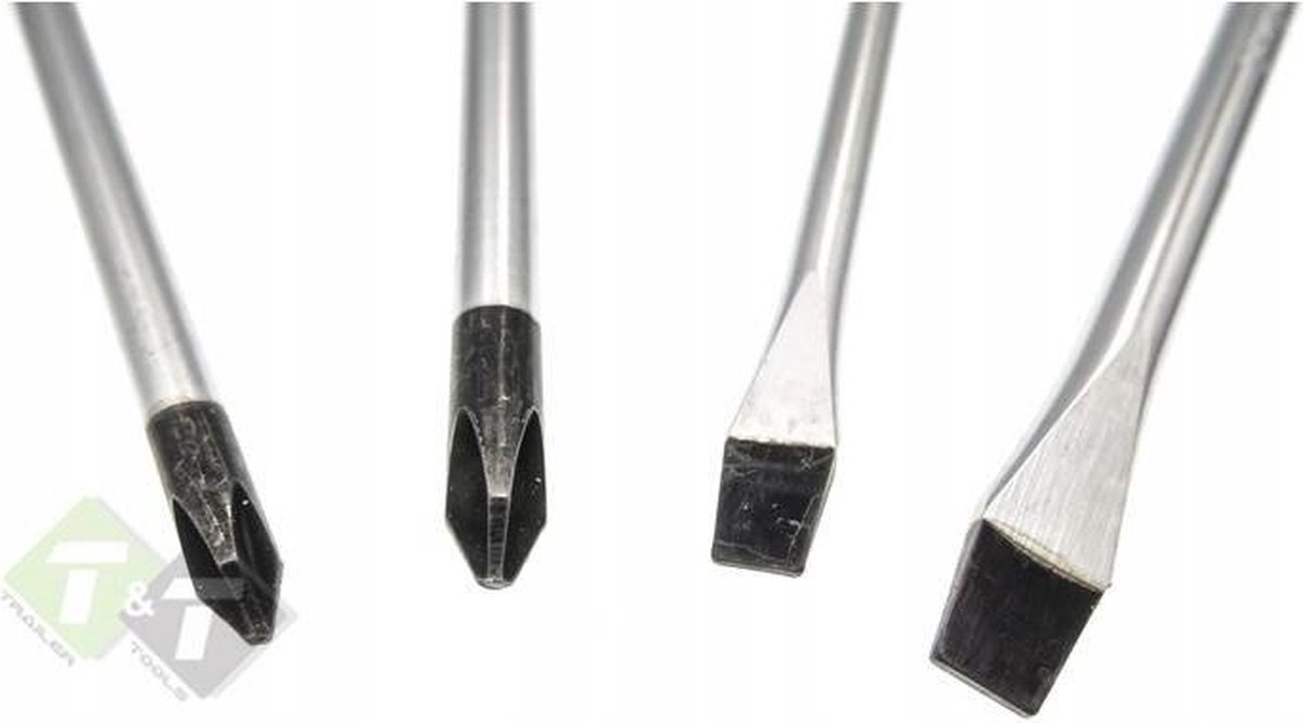 Satra extra lange schroevendraaier set 4 dlg 450mm lang | bol.com