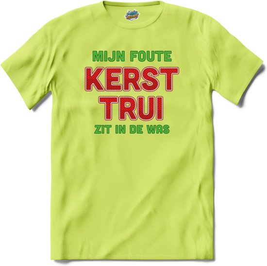 Mijn foute kersttrui zit in de was - T-Shirt - Heren - Appel Groen ...
