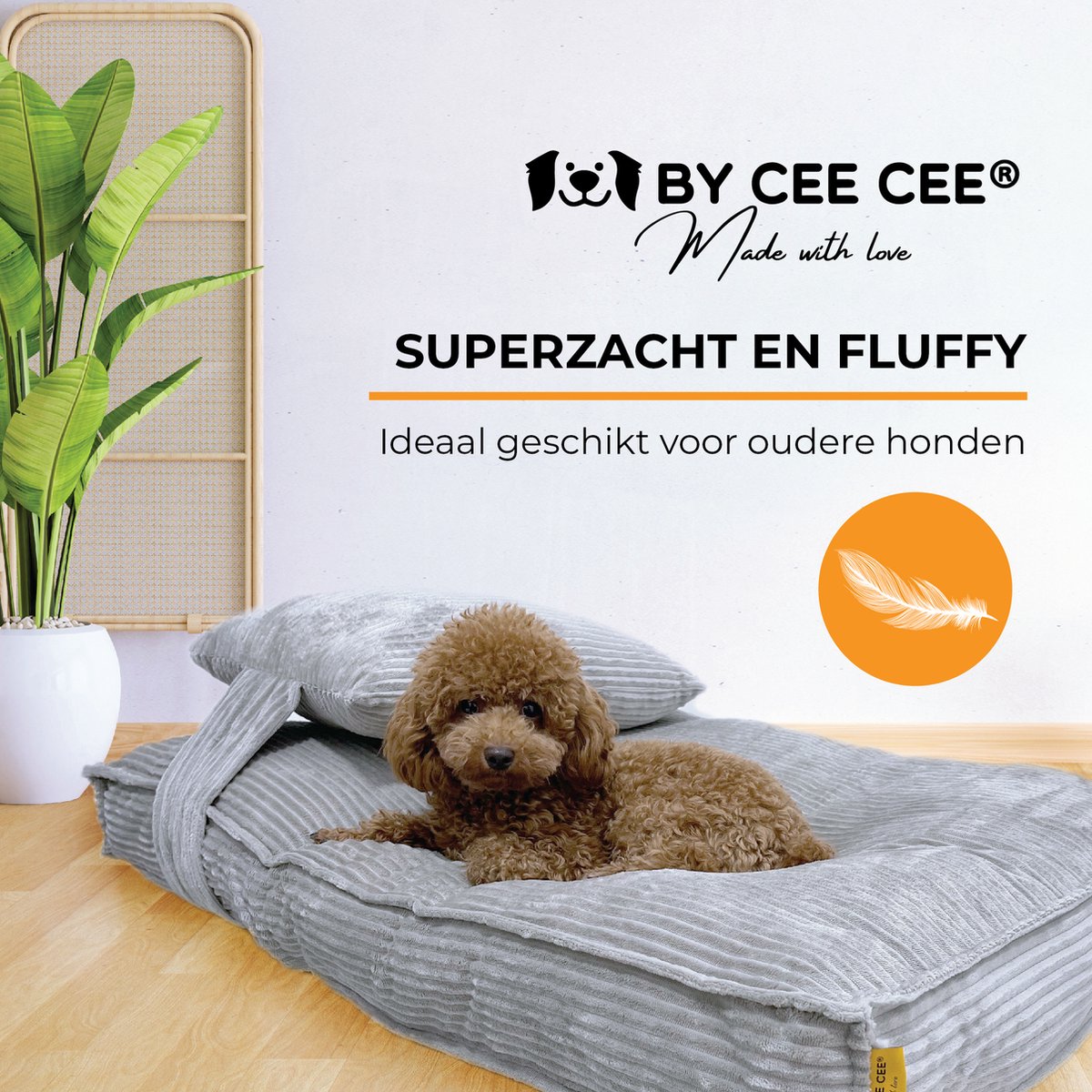 Orthopedisch Hondenkussen - Hondenmand Ribstof Premium L - Luxe ...