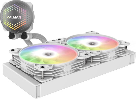 Zalman ALPHA24 (White), CPU Liquid Cooler 240mm Radiator (2 x 120 mm Fan), ARGB pump,... | bol