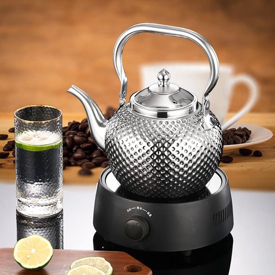 SANQIAHOME roestvrijstalen theepot met zeef waterkoker voor fornuis ...