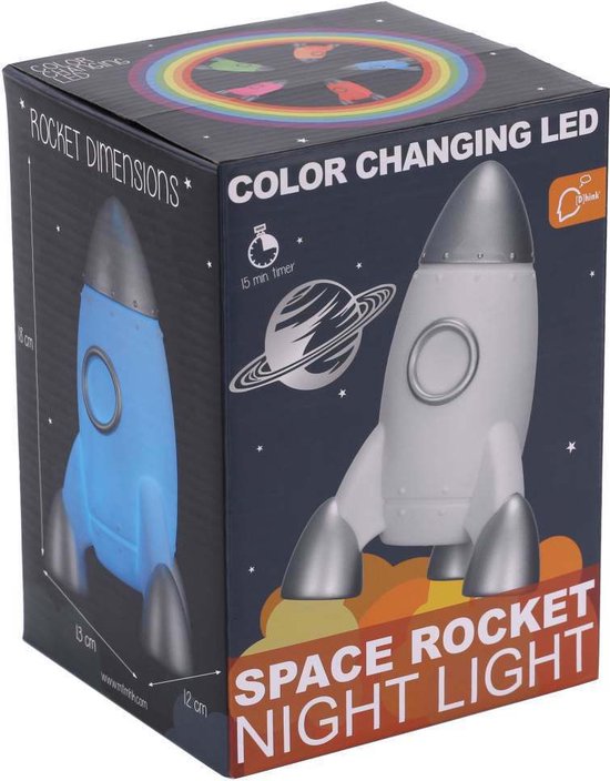 Dhink - Nachtlampje Raket - Color Changing LED | bol