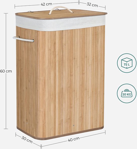 Jatso - Wasmand riet - Rieten wasmand - Wasmand - Wasmand met deksel ...