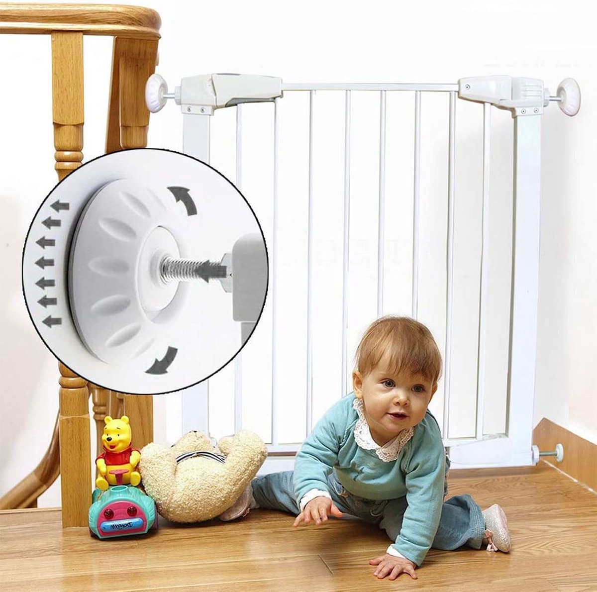 Traphekje – Stair Gate – Stair Fence – Hondenhekje - Trapbescherming ...