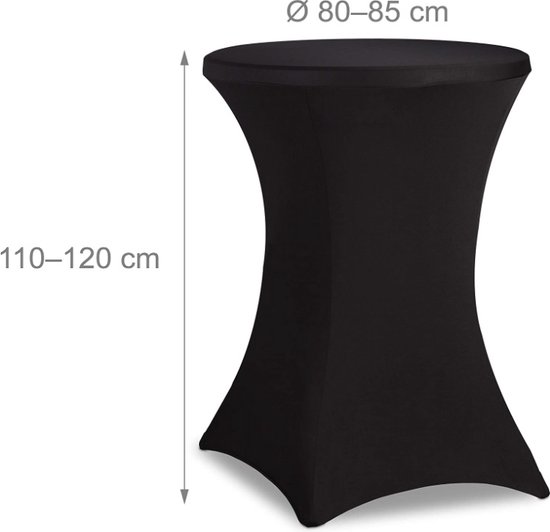 YUNICS® Statafelrok - Statafelhoes - Statafel - Partytafel - Zwart | bol.com