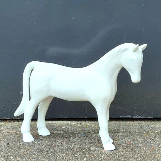 Beeldje paard wit | bol