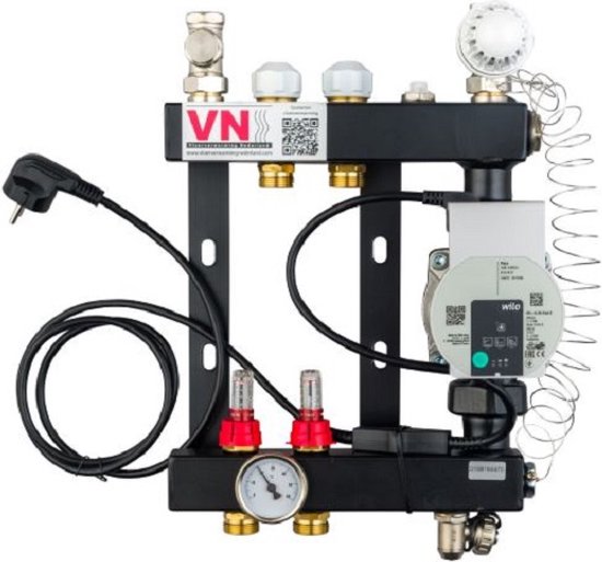 Stalen vloerverwarming verdeler PRO 2 groeps | bol
