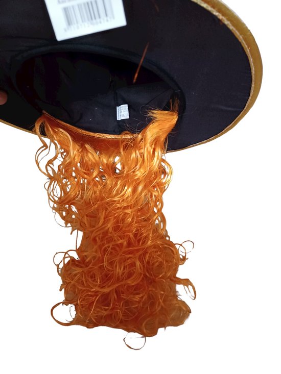 Oranje hoge hoed met oranje haar - Funny holland collection - 27069 ...