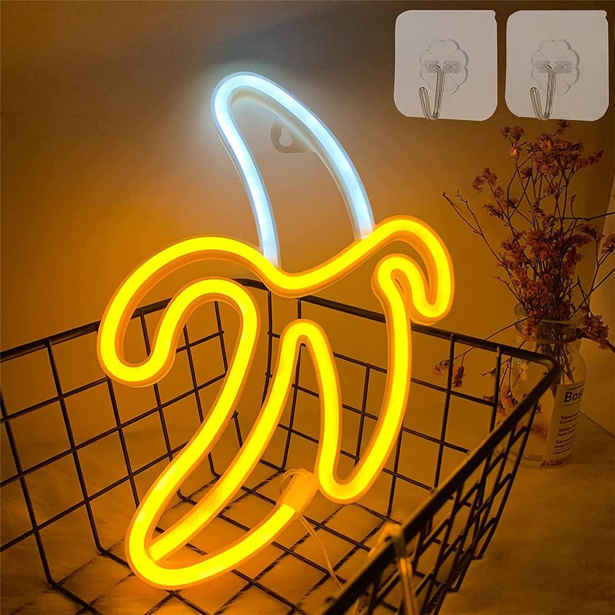 BANAAN - GROOTSTE - NEON LED WANDLAMP - NEON VERLICHTING ...