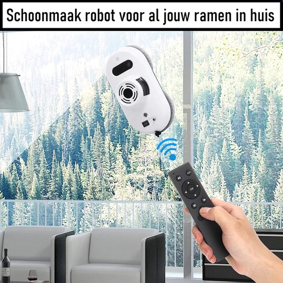 Schoonmaak robot voor raam - robot cleaner - met afstandsbediening - voor binnen - wit | bol