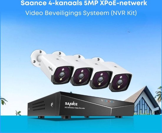 Sannce CCTV - Beveiligingscamera set met 4 Cameras Outdoor Buiten - Home Security... | bol.com