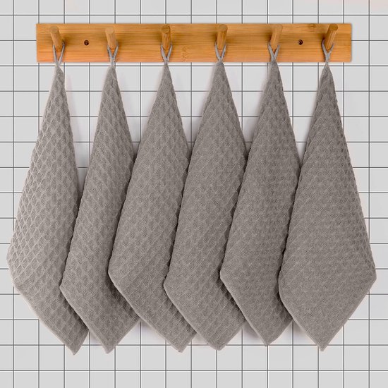 Lirex Keuken Vaatdoeken Set (6 Pack), 28 x 28 cm Zachte Schoteldoeken ...