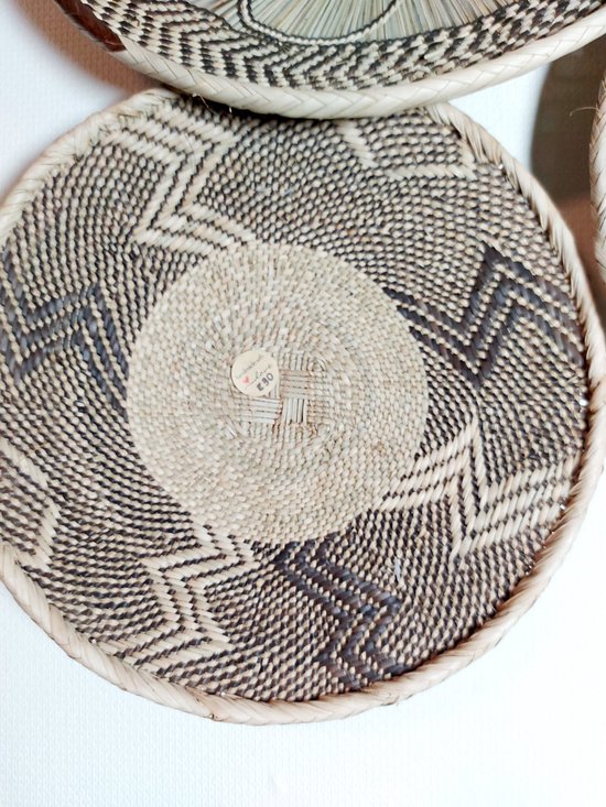 Set van 4 Geweven Muur Mand | Afrikaanse Muur Decoratie | Natuurlijke ...