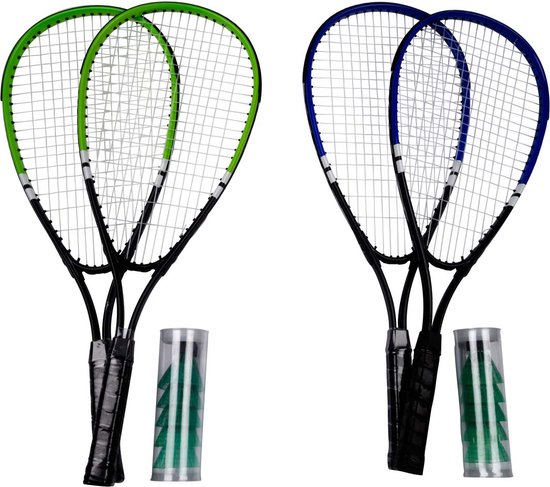 Badminton Set - incl. 2 Badmintonrackets en 5 Badmintonshuttles | bol