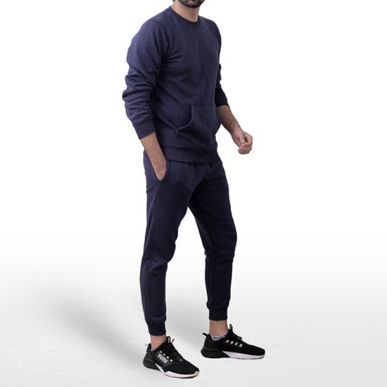 ICONICX Mens Plain Tracksuit Fleece Pullover Sweatshirt with Trousers ...