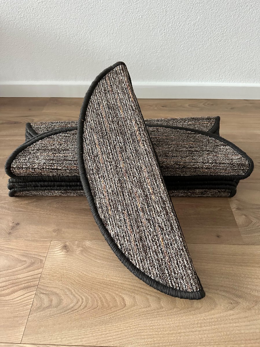 Halve Maantjes voor Trap - Bruin / Zwart - 15 Stuks - 56x17cm ...