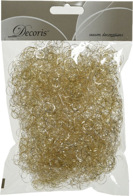 Decoris Engelenhaar - 2x zakjes - synthetisch - champagne - 2 x 13,5 x ...