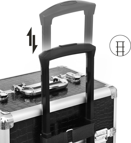 XXL Cosmetica koffer - professionele make-up koffer 6 sleutels - extra ...