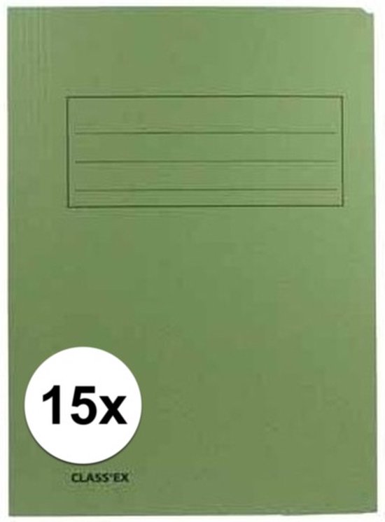 15x dossiermappen 24 x 35 cm groen | bol