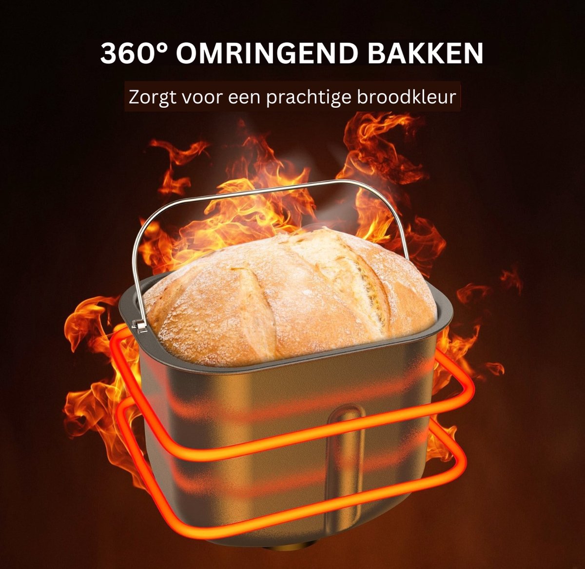 Bolture Broodbakmachine - Broodmachine - 1000g - 600W - Zwart | bol.com