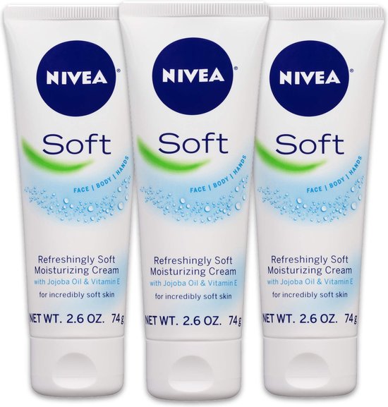 Nivea - Soft Hydraterende Crème Tube - 3 x 75 ml | bol
