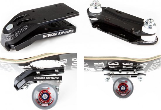 Waterborne Skateboard surf adapter set black | bol.com