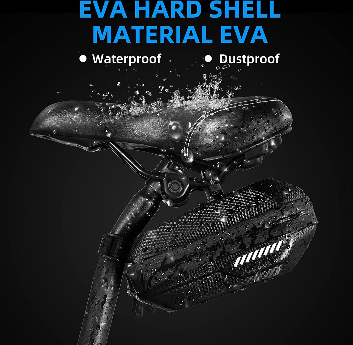 PELLOR Fietszadeltas, 1,5 l, zadeltassen voor fiets, waterdichte ...