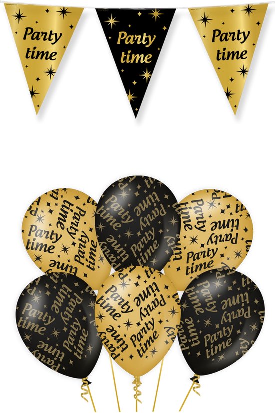 Party Time Verjaardag Decoratie Versiering - Feest Versiering ...