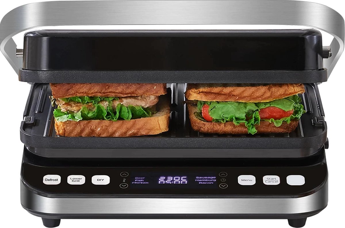 Elektrische Contact Grill - Digitale Bakplaat - Panini Pers - Optioneel ...