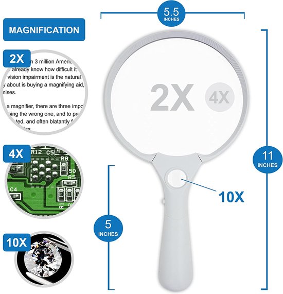 Vergrootglas – Magnifier – Loep – Duurzaam | bol