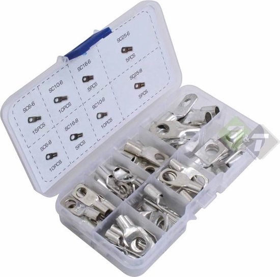 Perskabelschoen set 65 delig pers kabelschoen kabeloog | bol.com