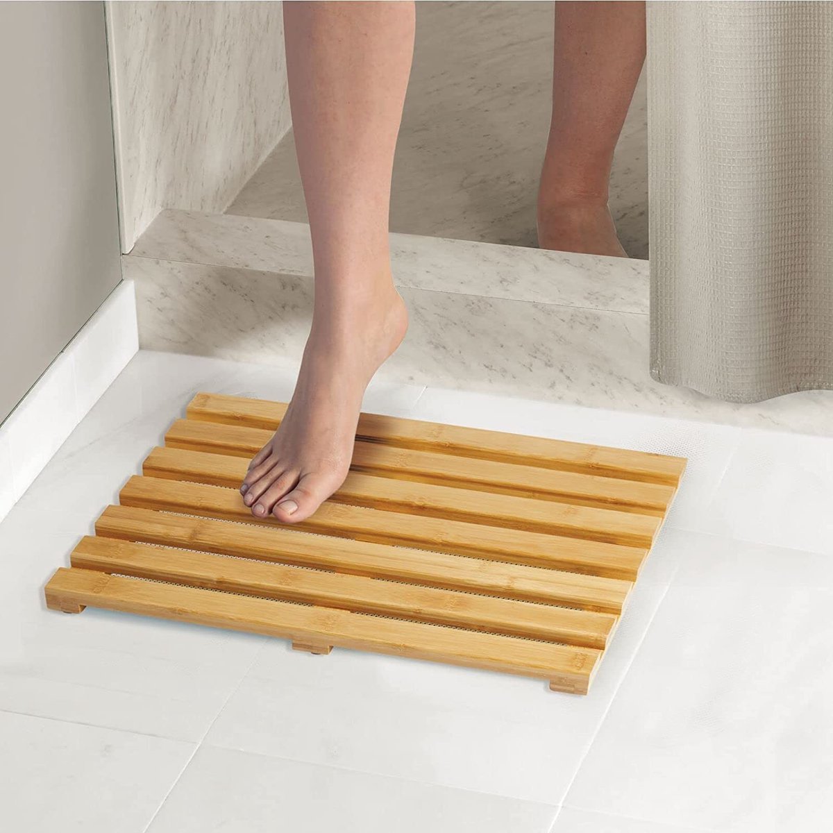 mDesign - Houten douchemat - badmat - voor douche, spa en sauna ...