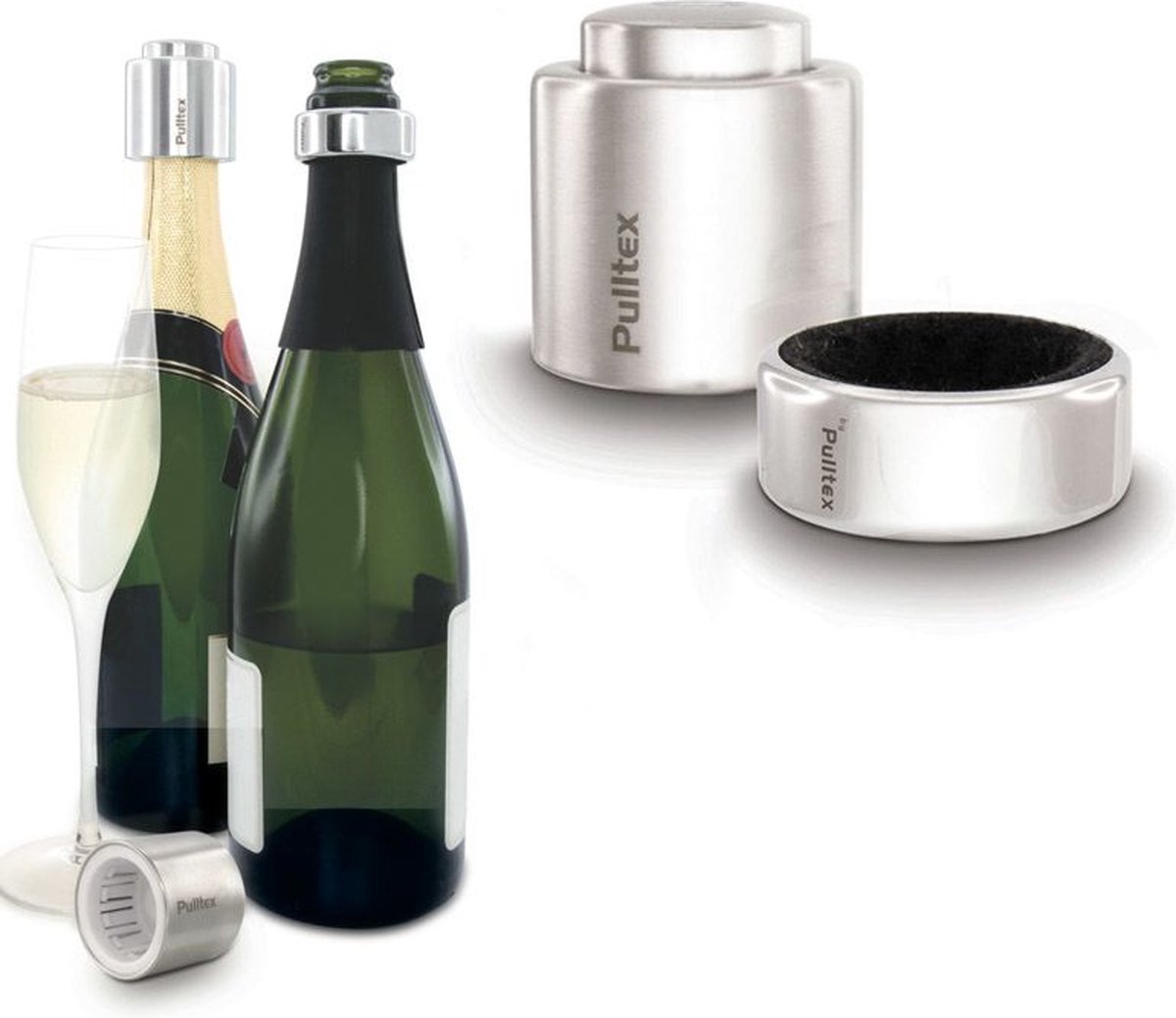 Pulltex champagne afsluiter met druppelring | bol.com