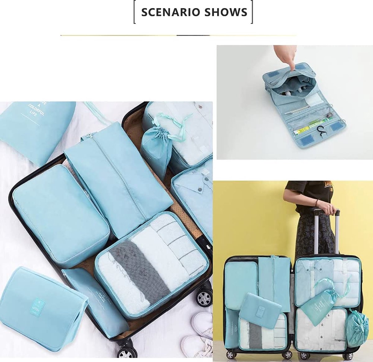 Packing Cubes Set Kleding Organizer Voor Reis Koffer Opbergzakken Voor ...