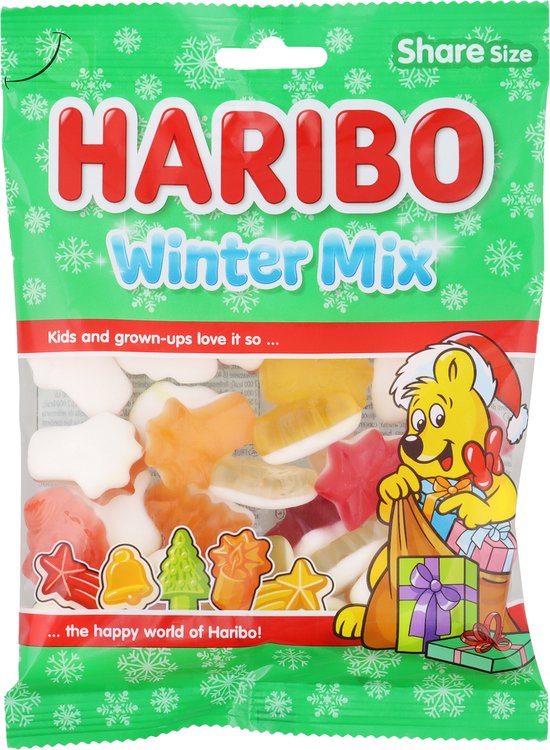 Haribo - Winter mix - 175 gr - mini zakjes - Uitdeel snoep - Zoet ...