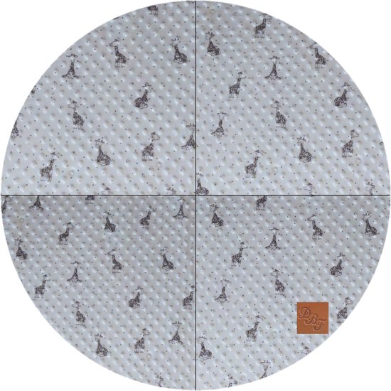 Boxkleed rond minky giraf wit | bol.com