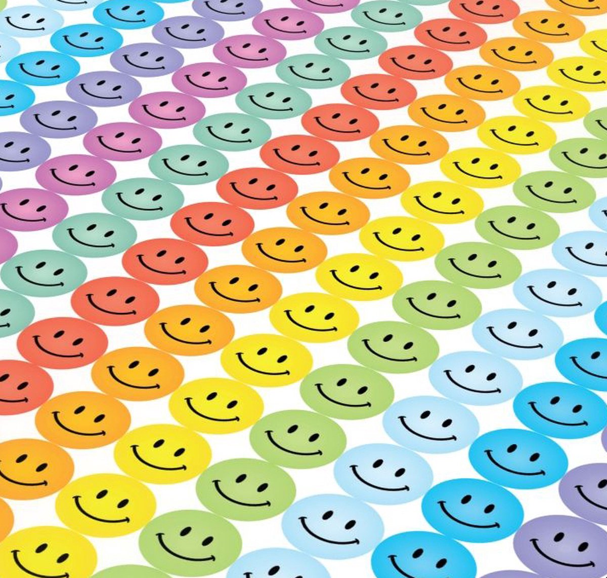 Pastel Smiley Stickers - 1104 Stickers - 3 Stickervellen ...
