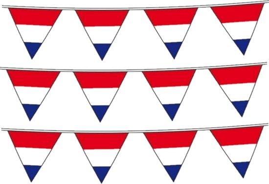 Vlaggenlijn feest slinger Holland - 3x stuks - Nederlandse vlag - rood ...